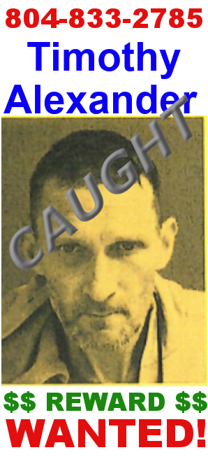 Fugitive Timothy Alexander Failed to Appear in New Kent Court